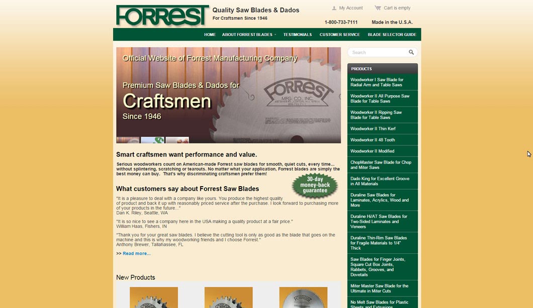 Forrest Manufacturing Website - Malvern Communications, Inc.